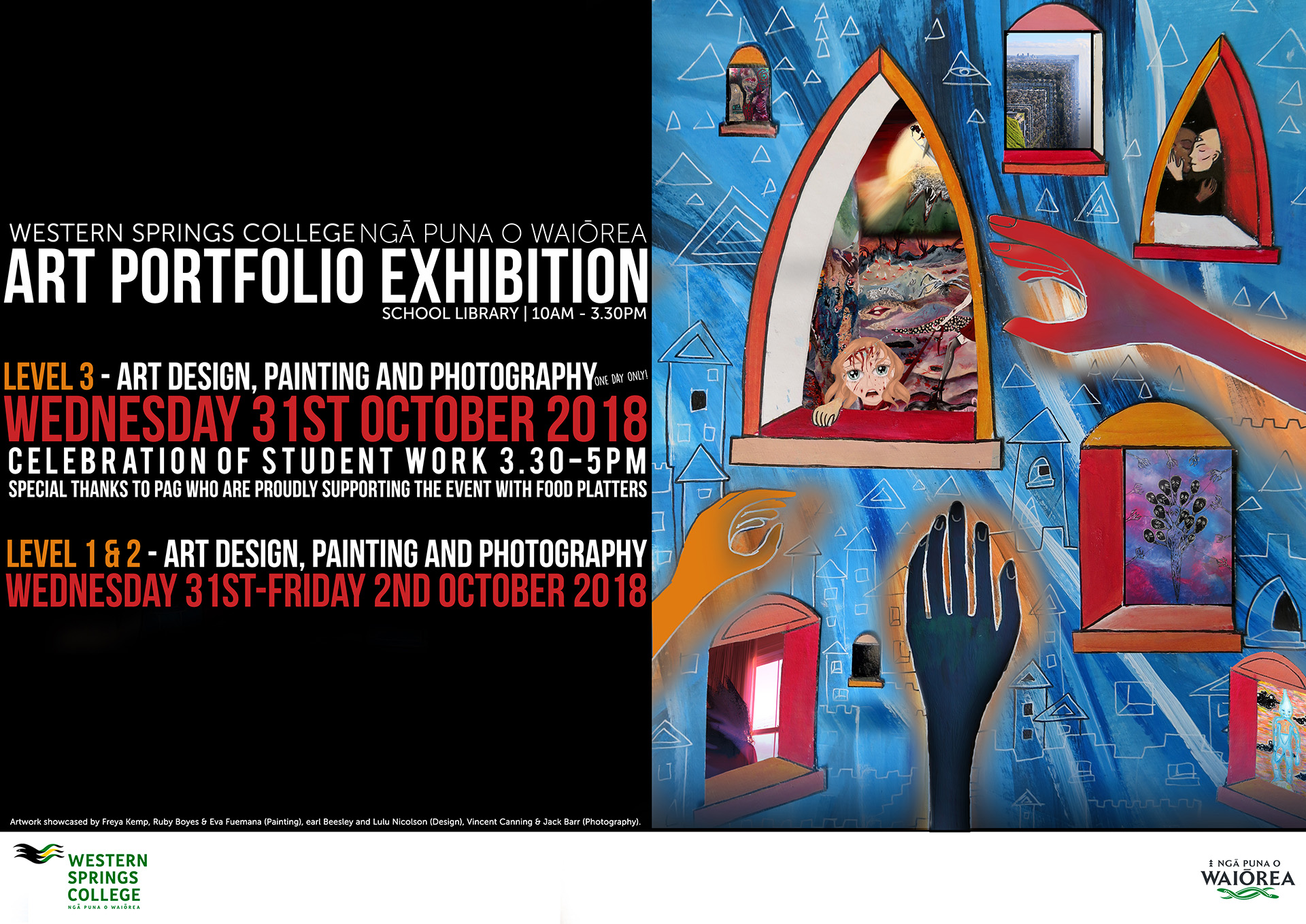 2018 Visual Arts Folio Exhibition – Western Springs College