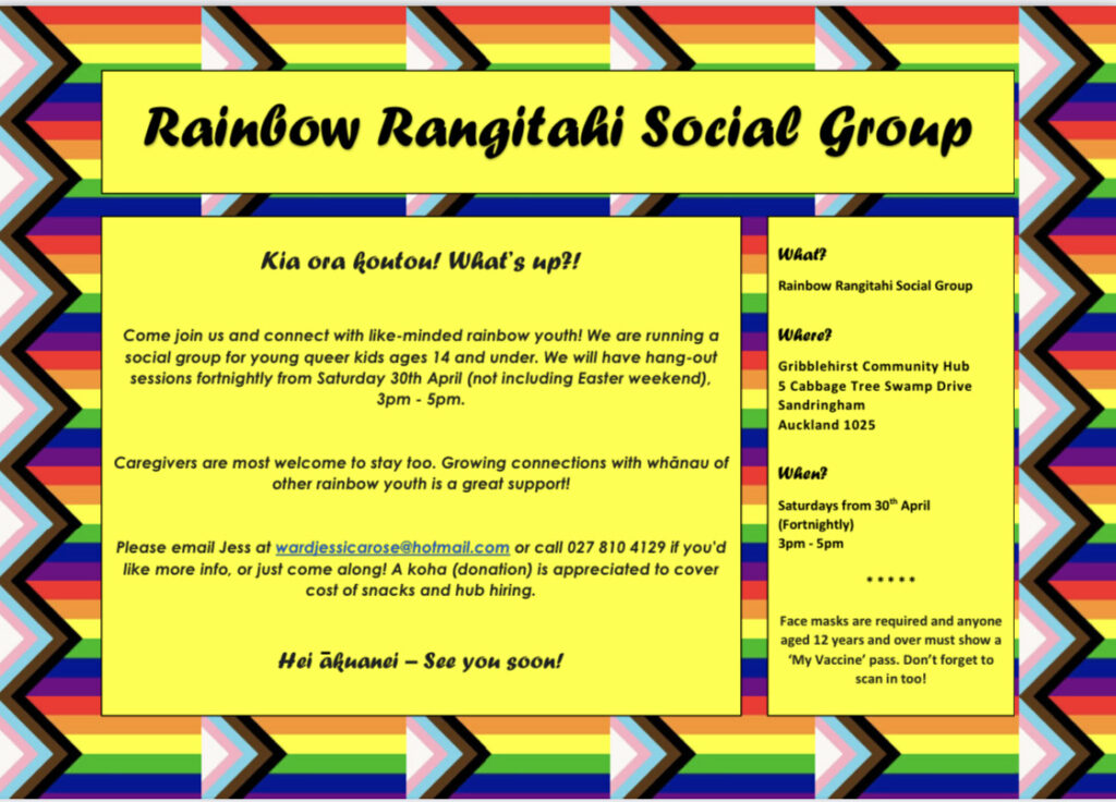 Rainbow Rangitahi Social Group – Western Springs College