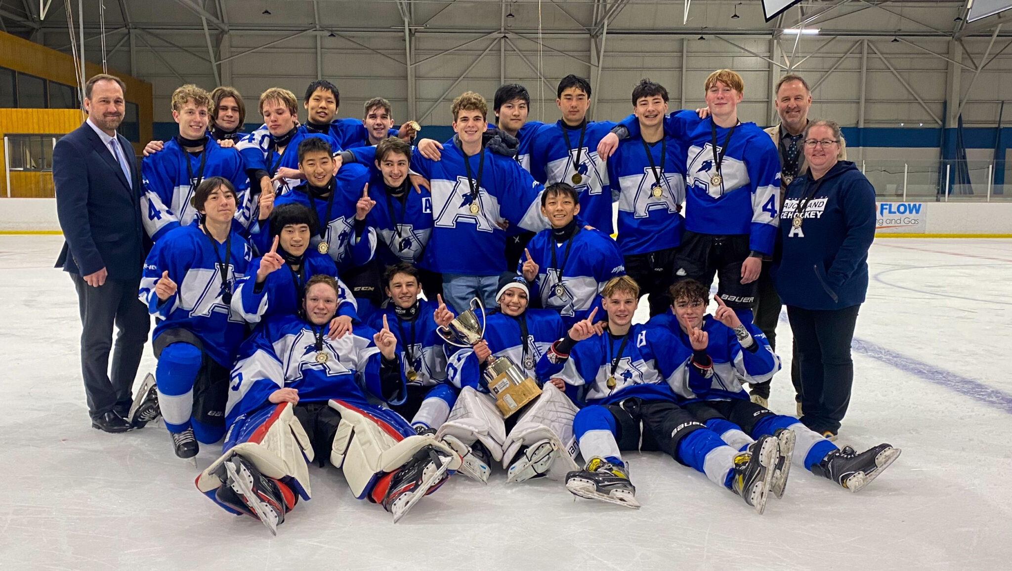 Drew Cunningham – NZ U18 Ice Hockey Gold medalist – Western Springs College