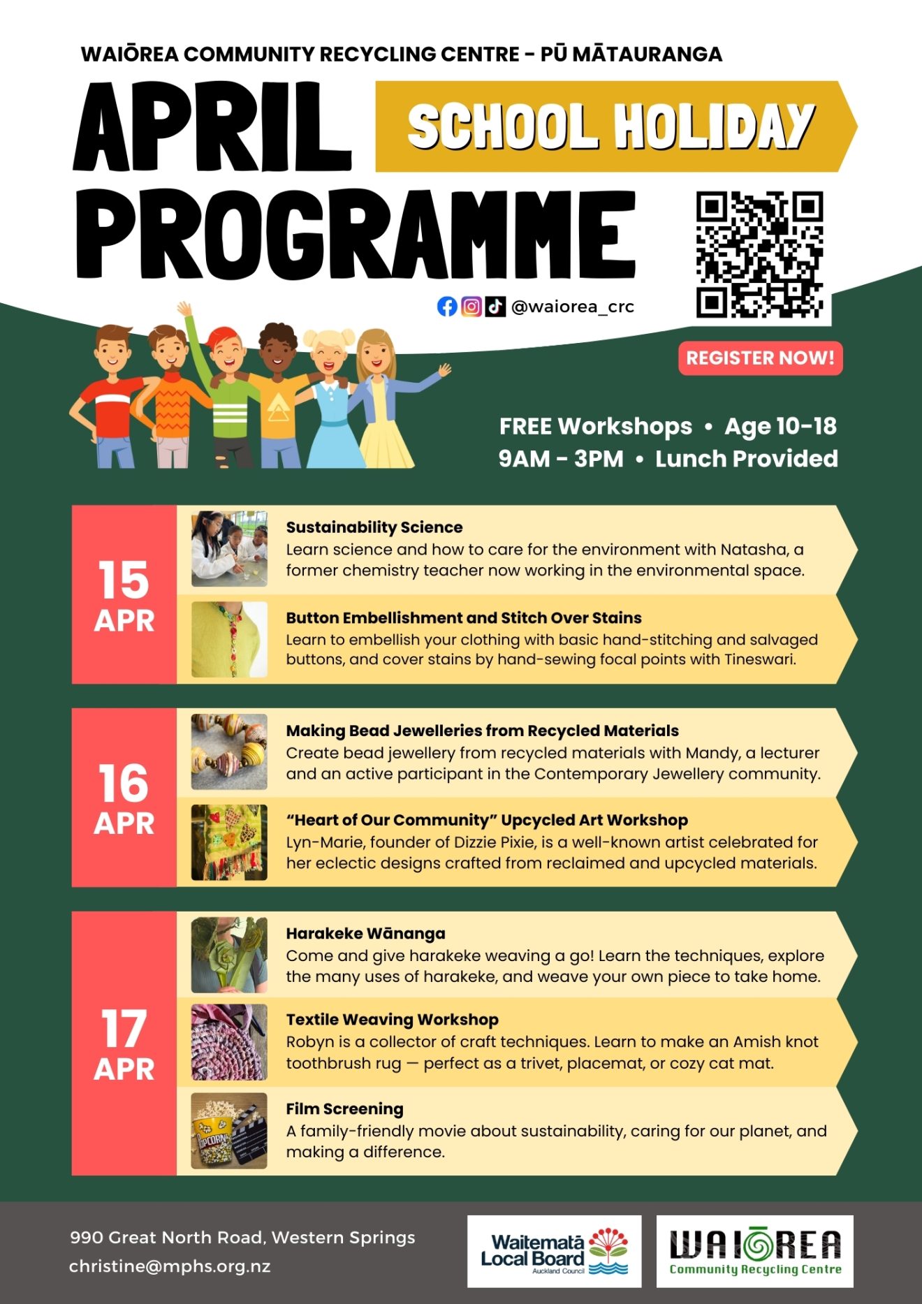 Waiōrea community recycling centre – holiday programme – Western ...